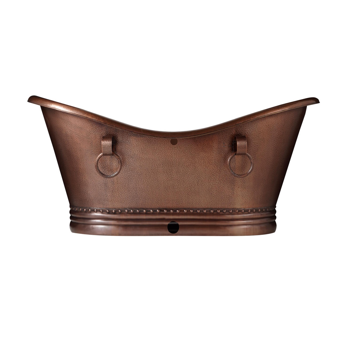 Hammered Antique Copper Tub with Ring - Coppersmith® Creations