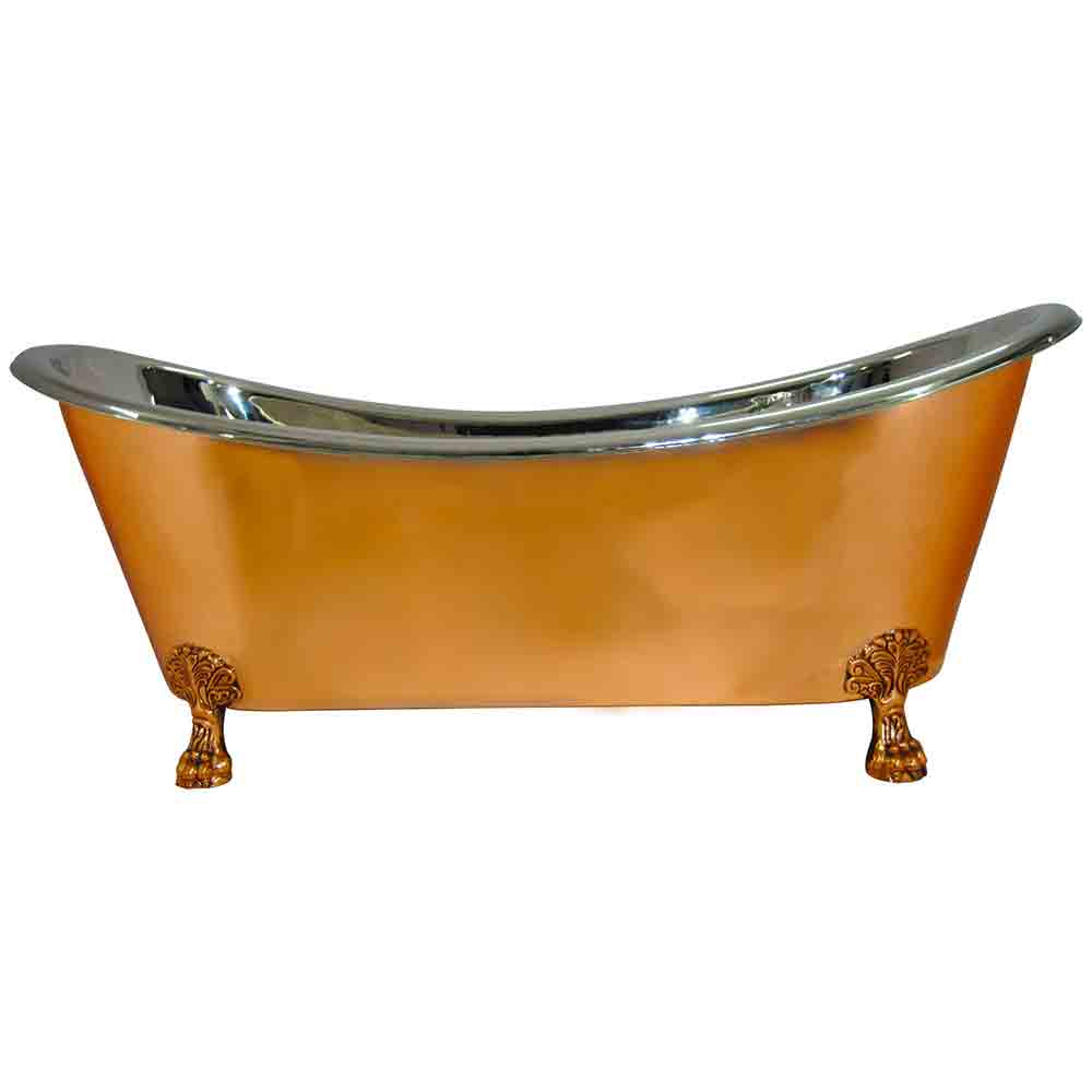 Copper Clawfoot Bathtub Nickel Inside - Coppersmith® Creations