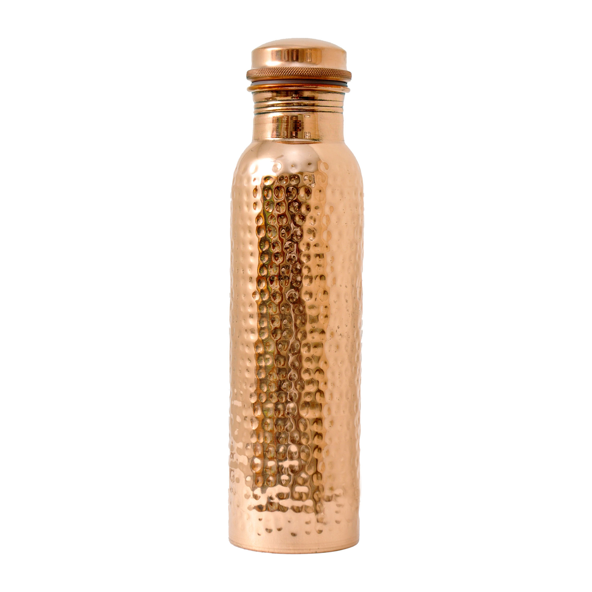 Copper Water Bottle Hammered Matt Finish | Store your drinking water ...