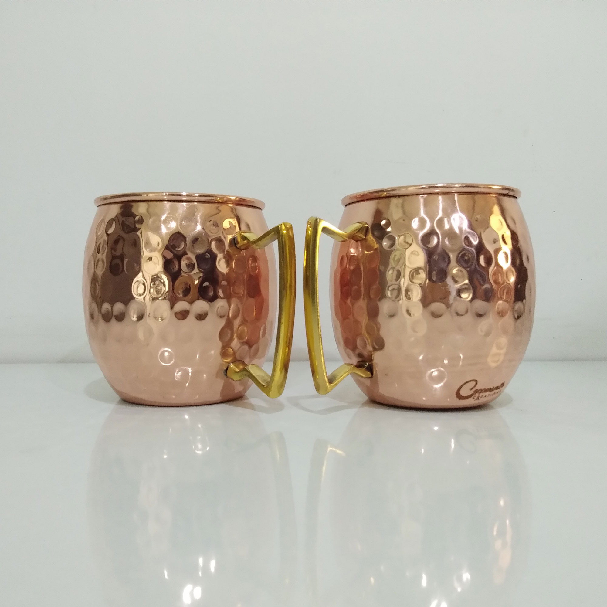 Copper Moscow Mule Mugs Hammered (Set of Two) - Coppersmith® Creations