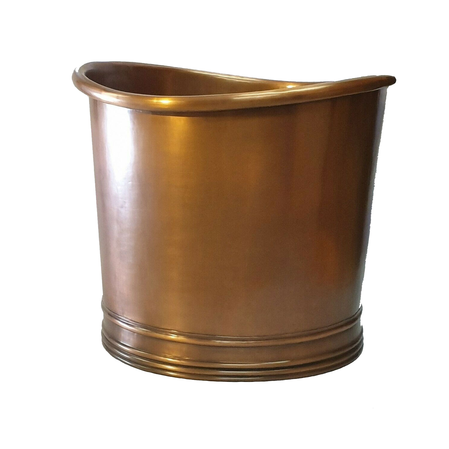 Japanese Style Smooth Plain Antique Finish Copper bathtub - Coppersmith ...